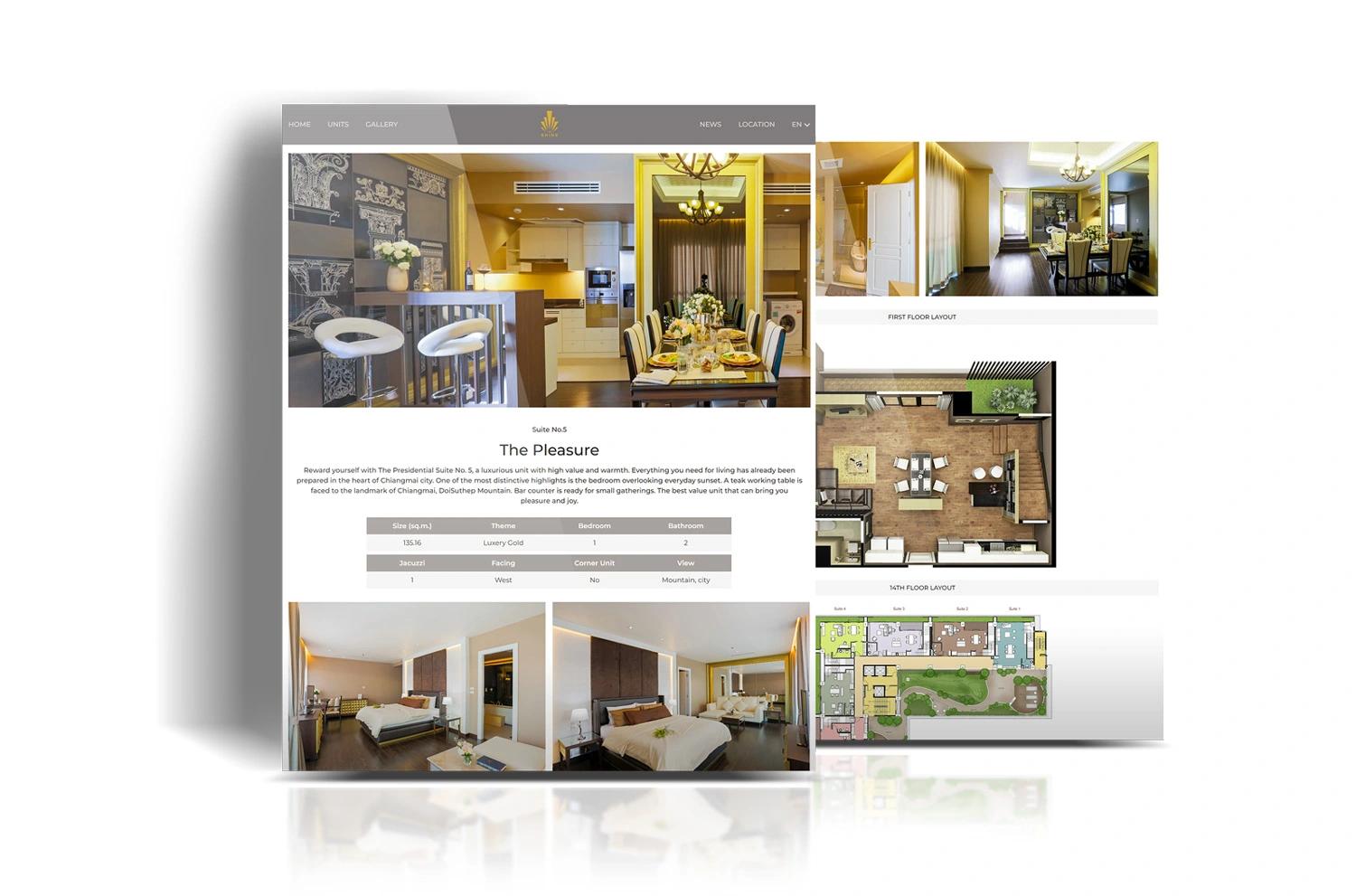The Shine Condominium Website Development | Graphio Creative Studio